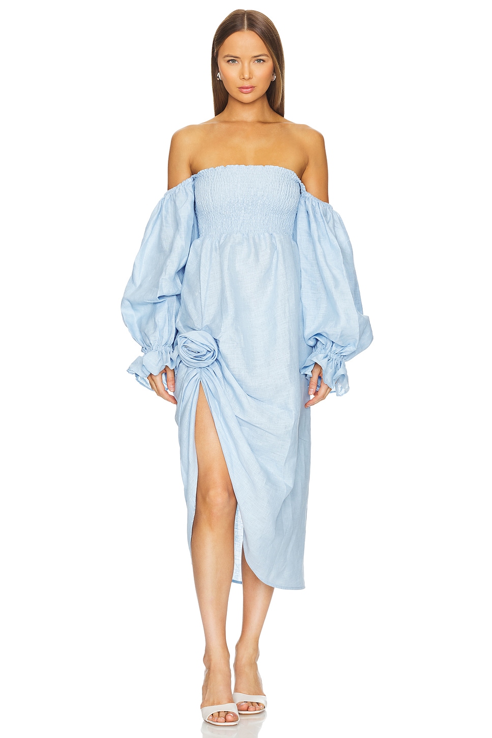 Sleeper Atlanta Linen Dress in Blue | REVOLVE