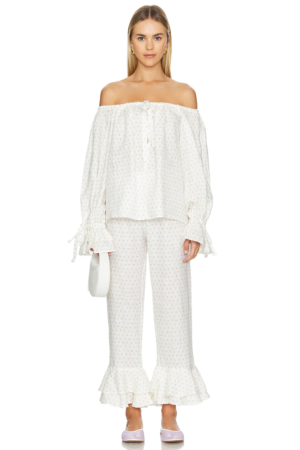 Sleeper Cha-Cha Linen Lounge Set in Garden Rose | REVOLVE