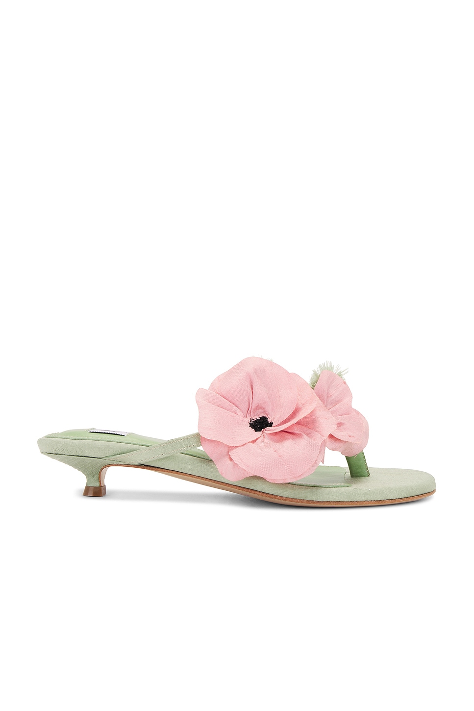 Sleeper Poppies Kitten Heel in Mint & Pink | REVOLVE