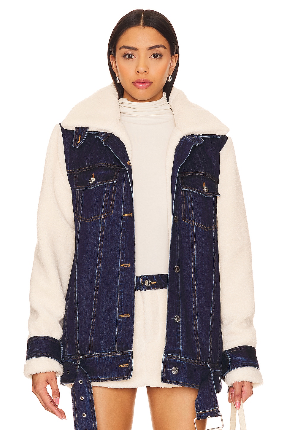 SEROYA Mink Jacket in Deep Sea | REVOLVE