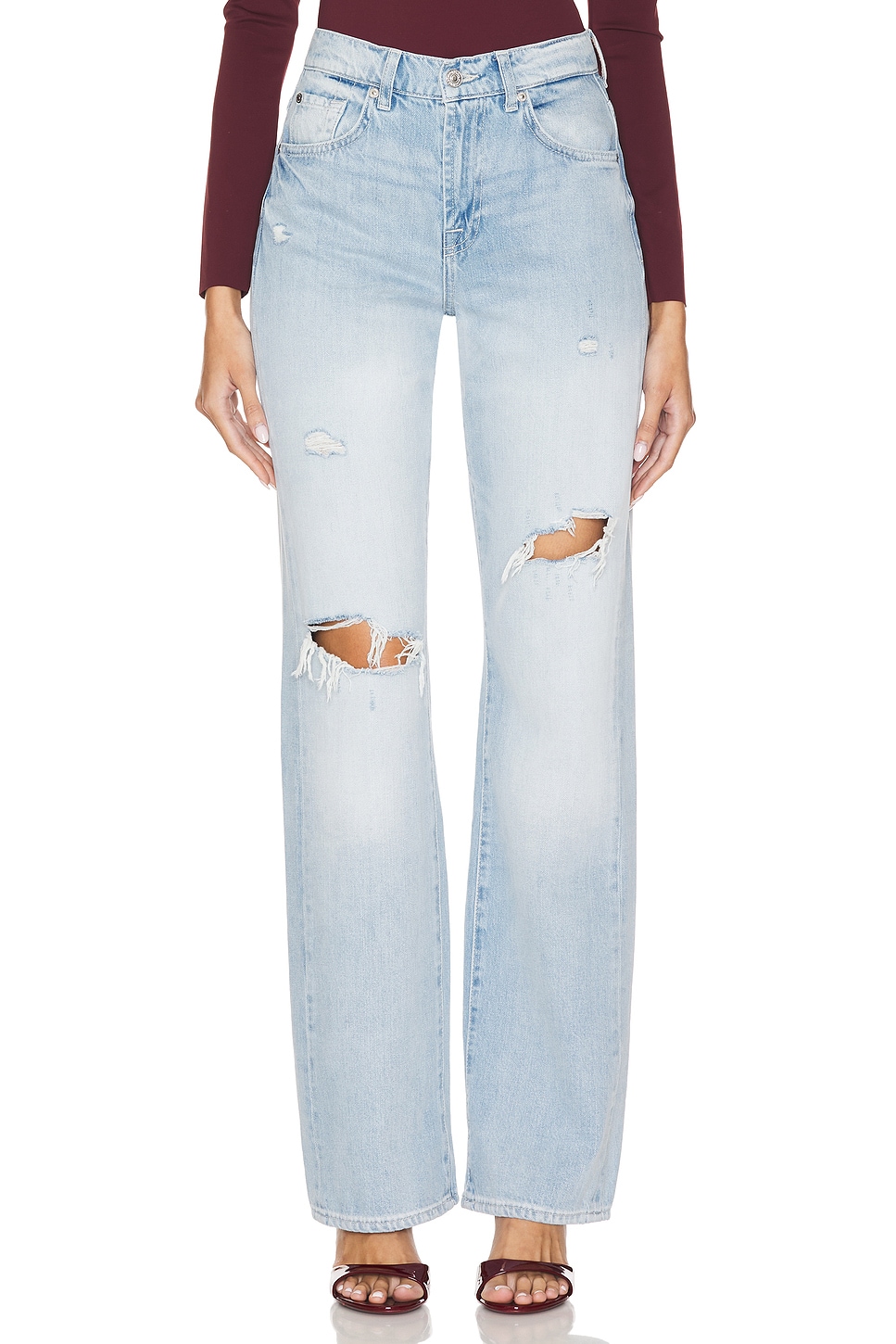 7 For All Mankind Tess Wide Leg in Secret Keeper | REVOLVE