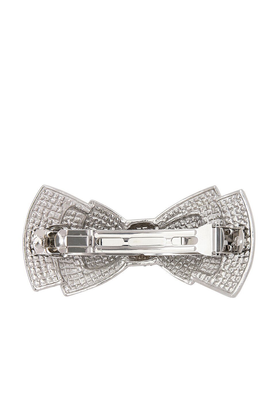 SHASHI Pave Bow Barrette in Silver | REVOLVE
