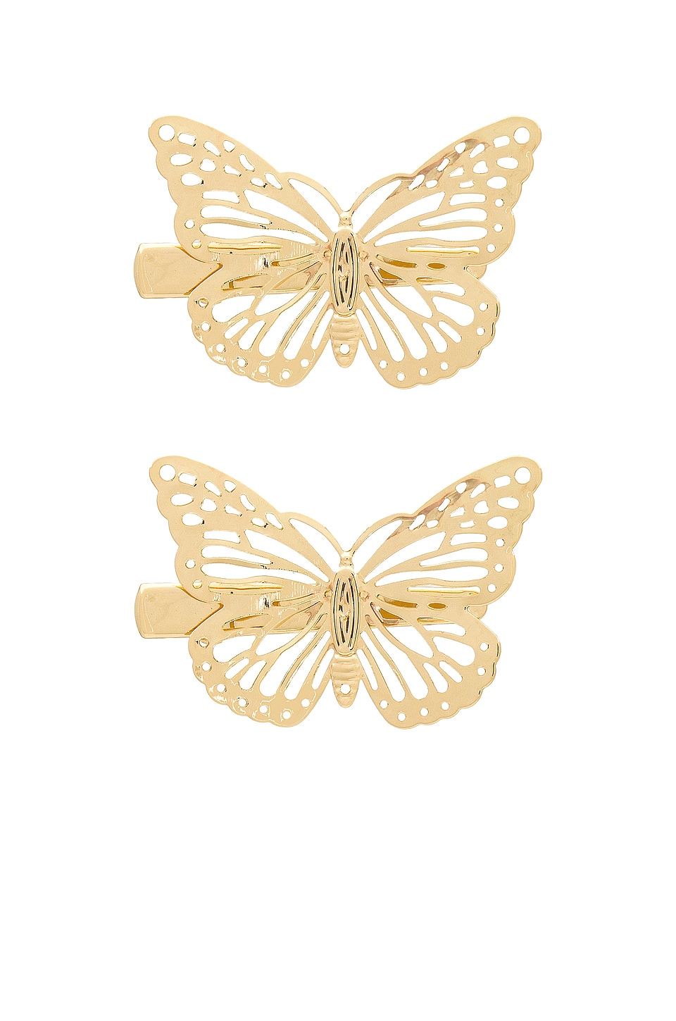 SHASHI Flirt And Flutter Hair Clip in Gold | REVOLVE