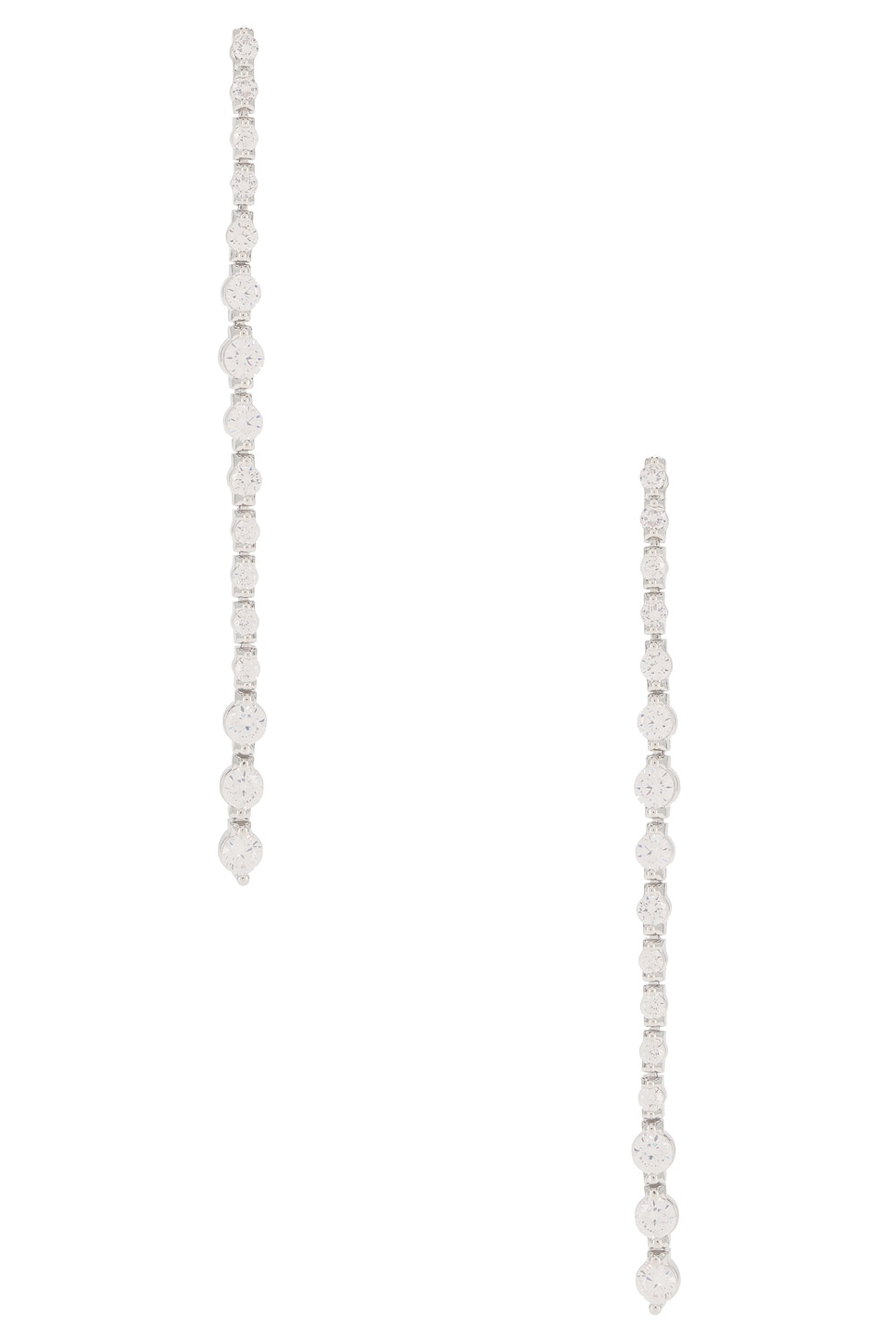 SHASHI Diamond Drop Earring in Silver | REVOLVE