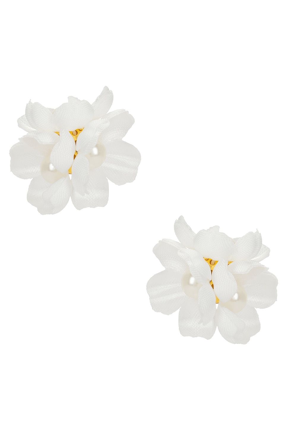 SHASHI Flower Cluster Stud in White | REVOLVE