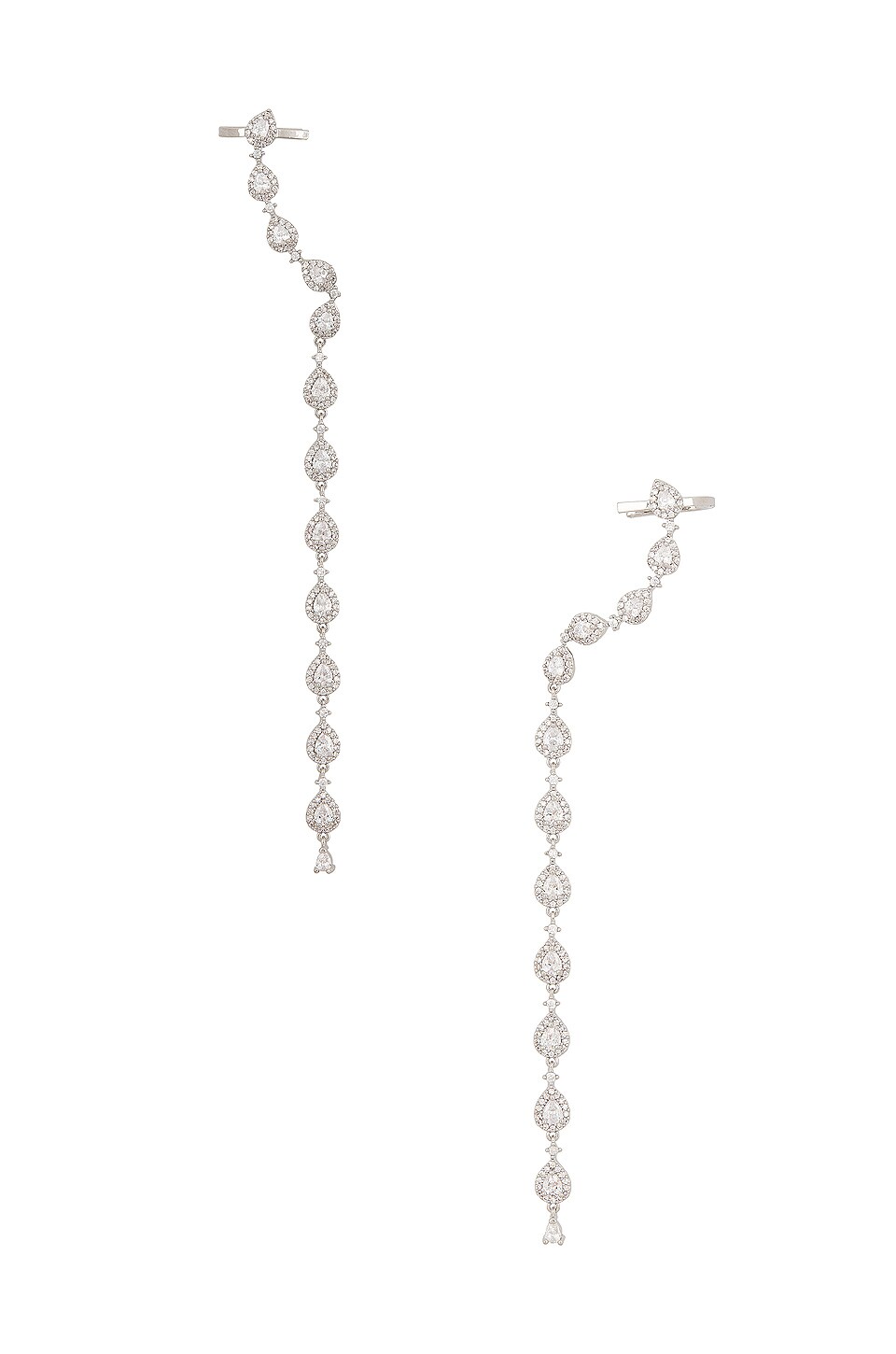 SHASHI Valeria Ear Climber Earrings in Silver | REVOLVE