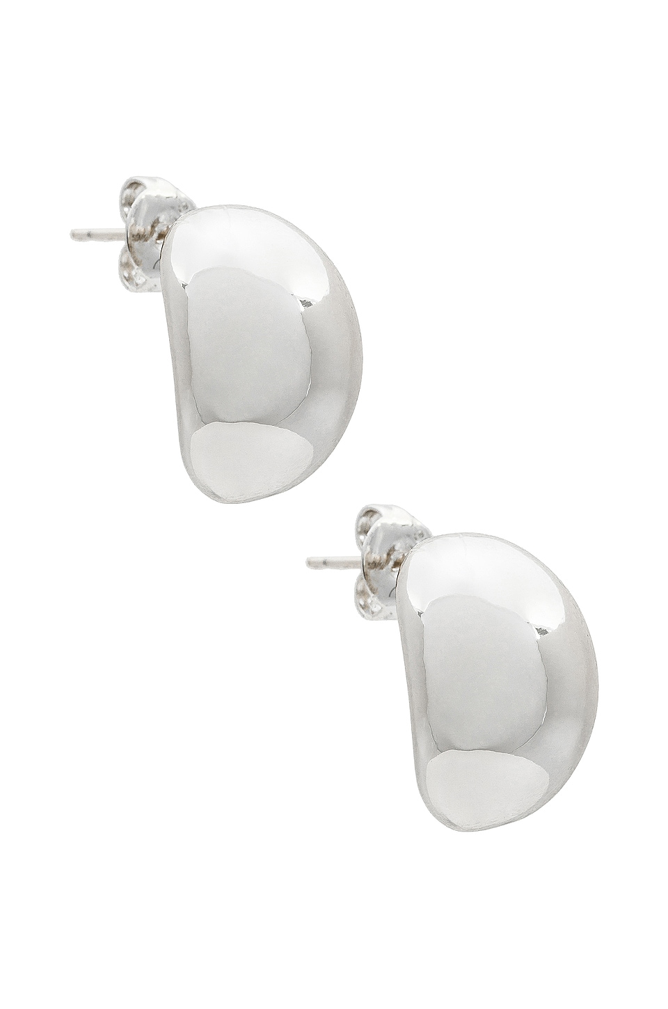 SHASHI X Revolve Crescent Hoops in Silver | REVOLVE