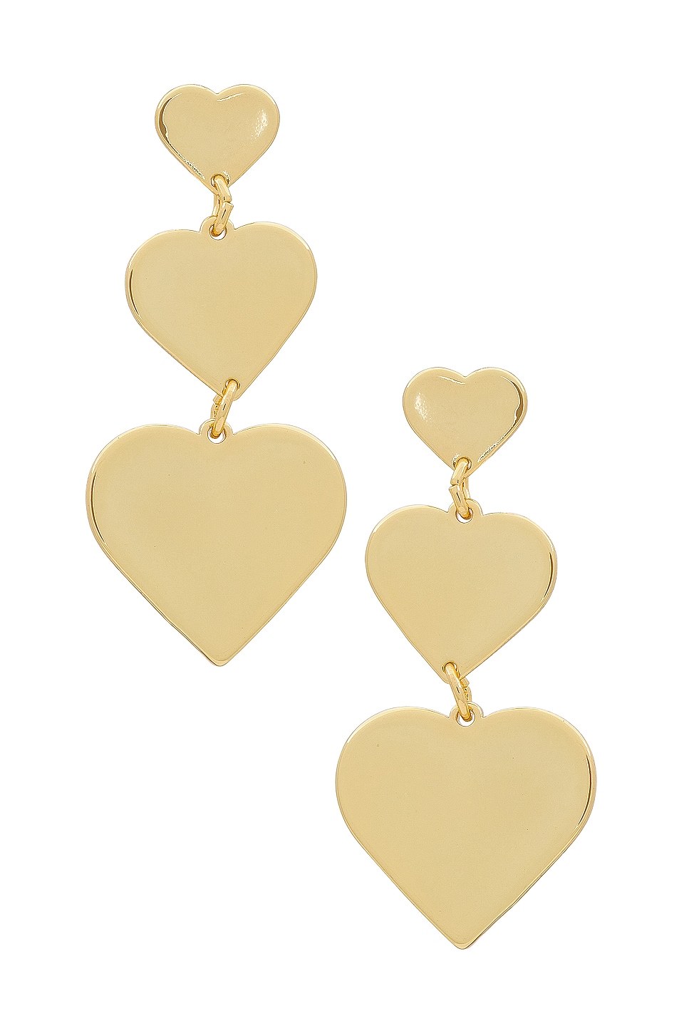 SHASHI Heart Drop Earring in Gold | REVOLVE