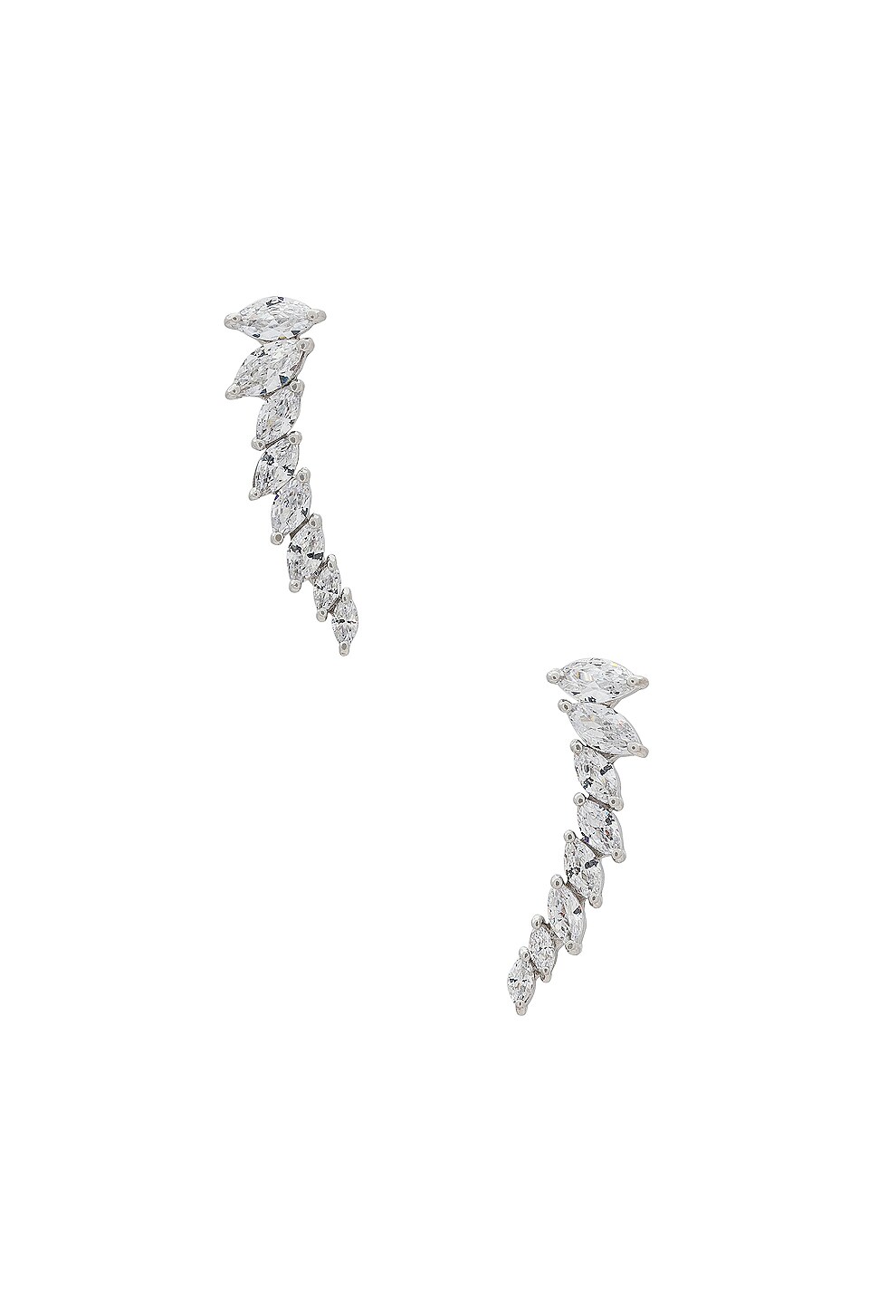 SHASHI Marquise Ear Climber in Silver | REVOLVE