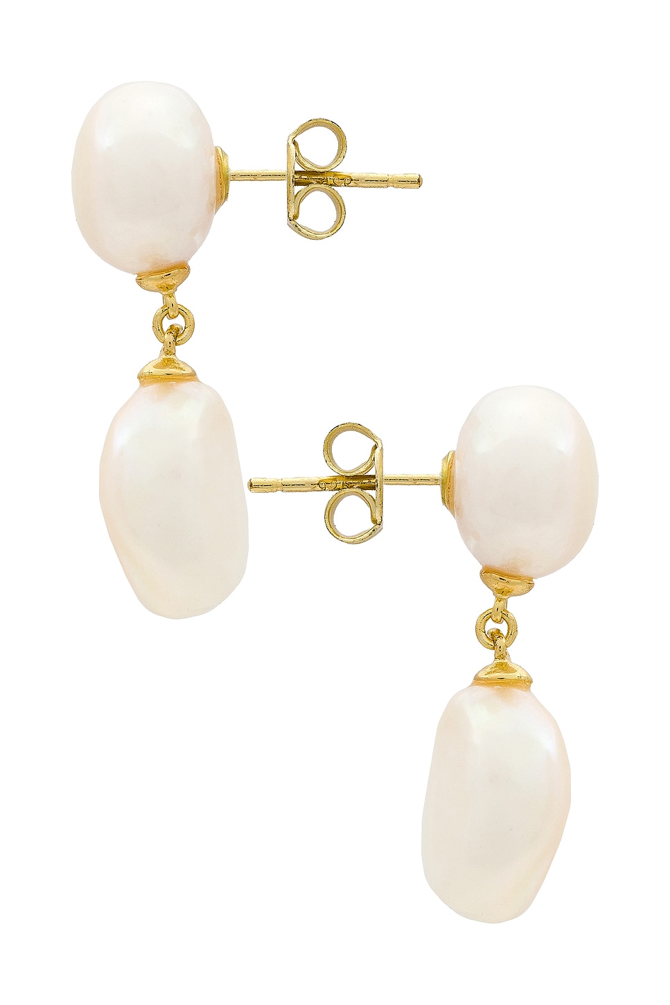 SHASHI Pearl Drop Earring in Gold & Pearl | REVOLVE
