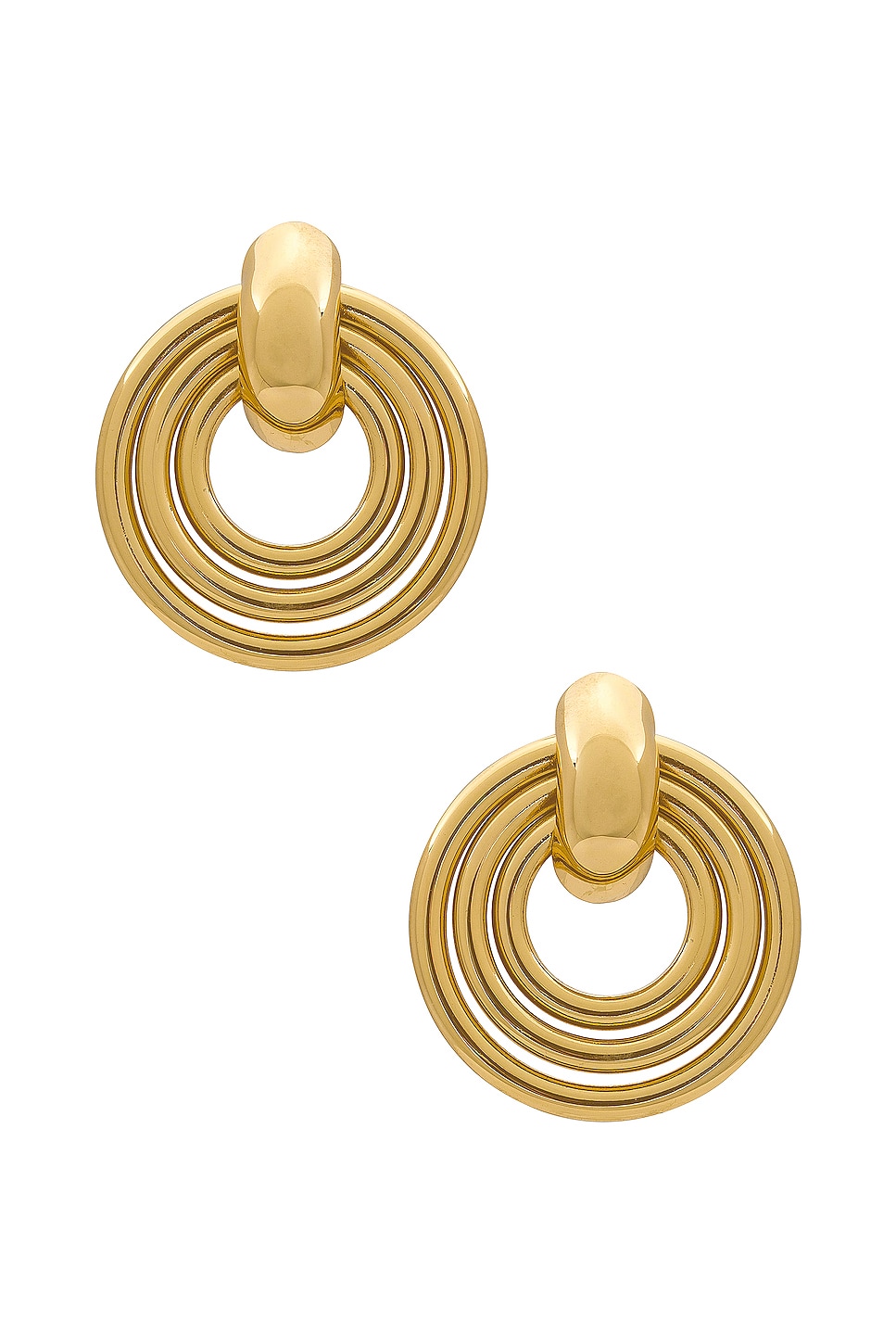 SHASHI Circle Earring Stud in Gold | REVOLVE