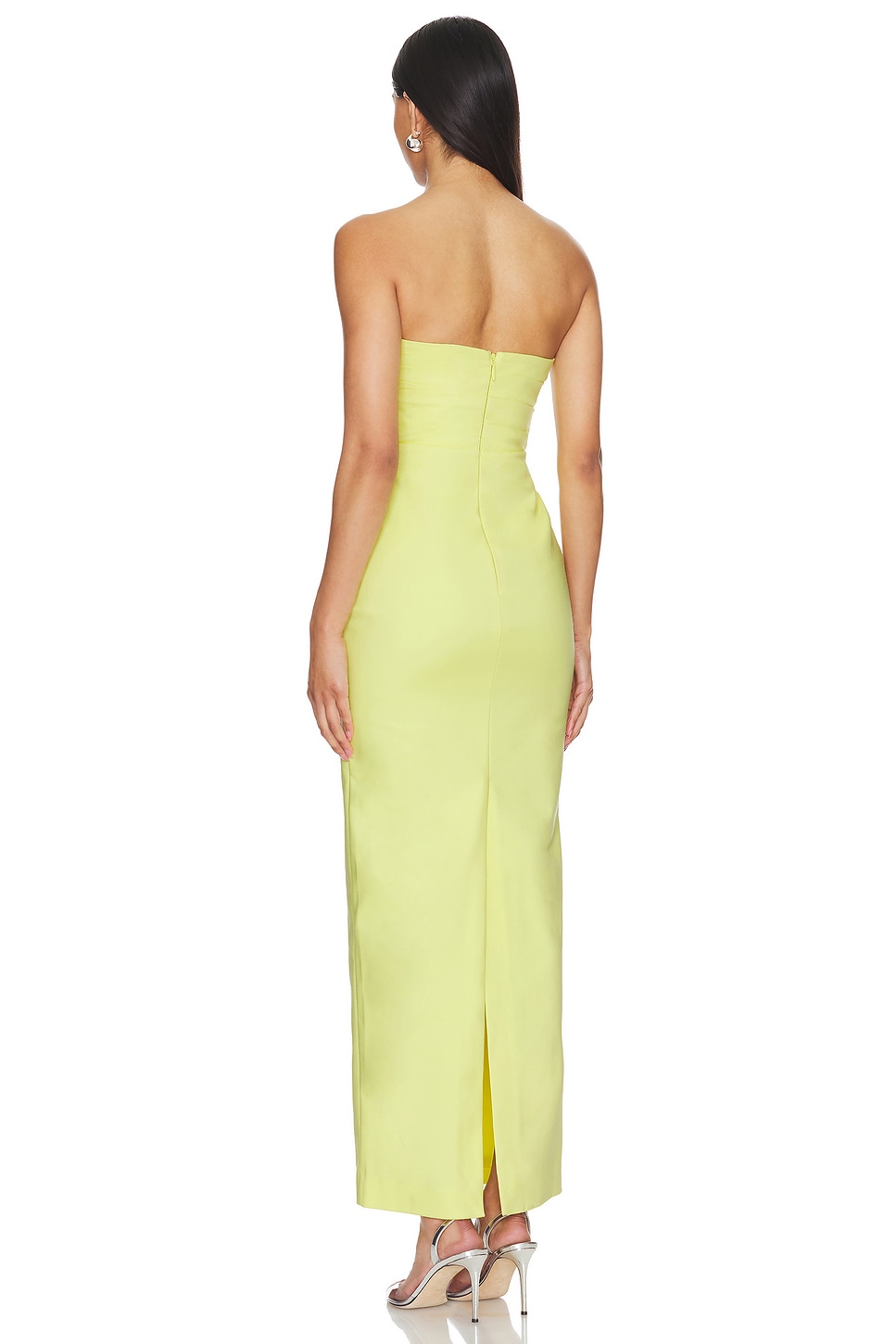 Shona Joy Lani Strapless Draped Maxi Dress in Lemon | REVOLVE