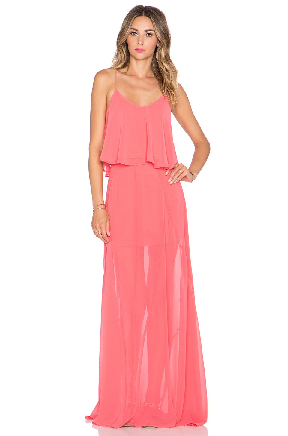 Show Me Your Mumu Charlie Crop & Princess Di Set in Light Coral Chiffon ...