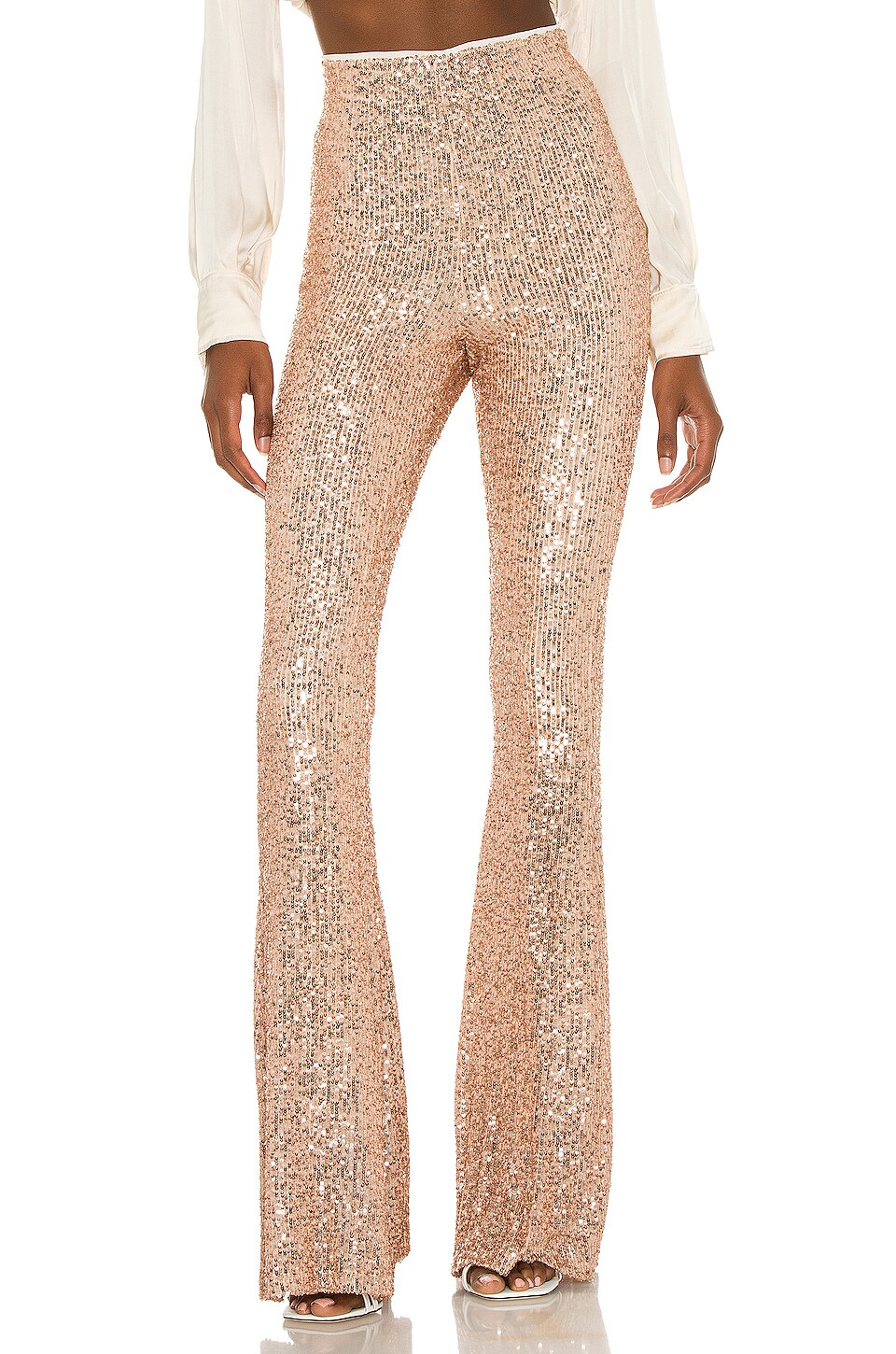 Show Me Your Mumu Flash Pants in Rose Gold Sequins | REVOLVE