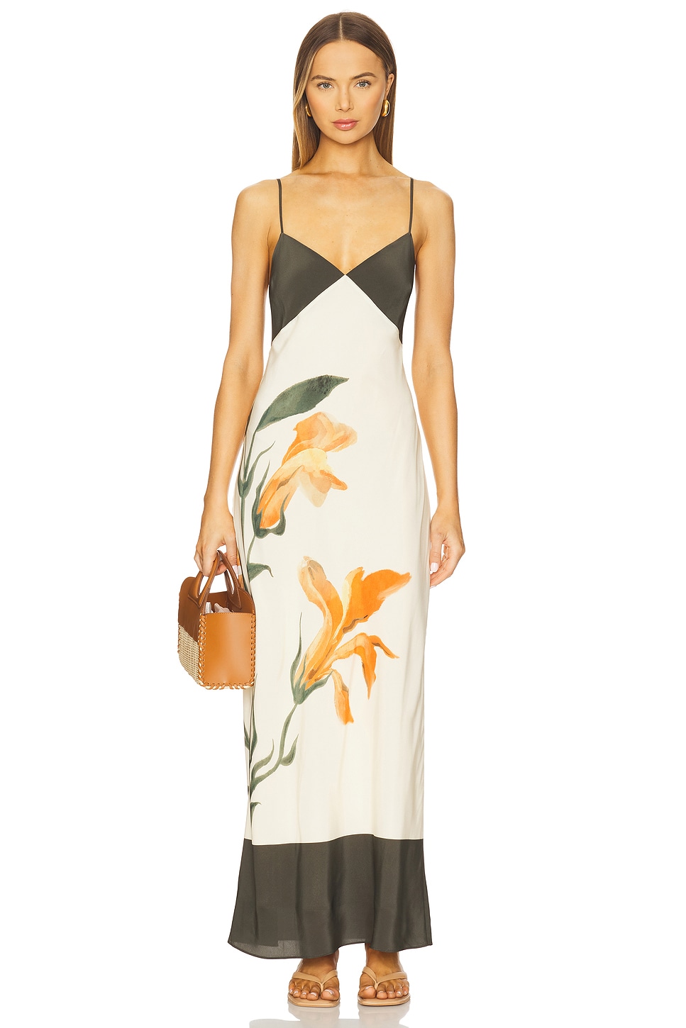 SIR. Constance V Neck Slip Dress in Iris Floral | REVOLVE