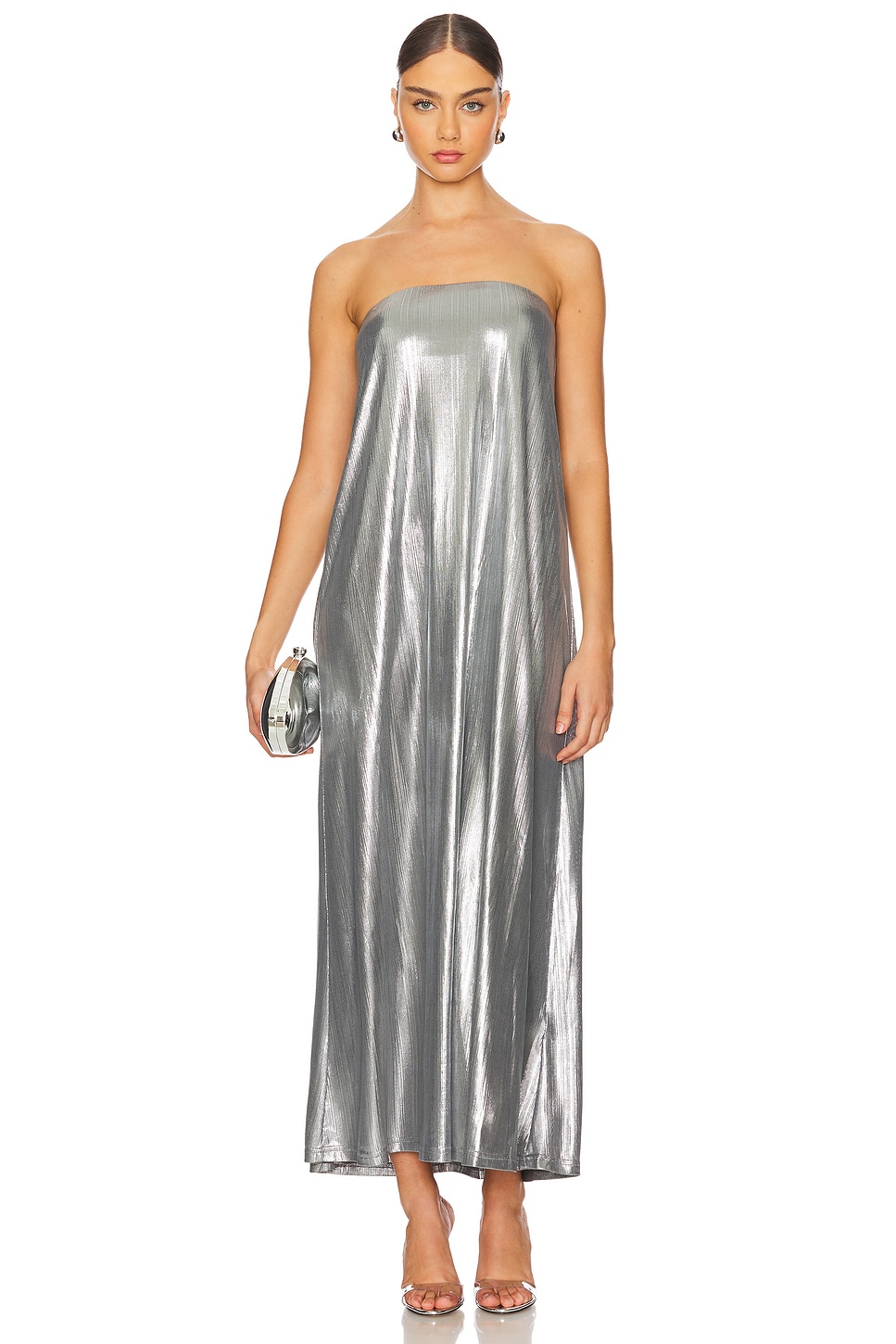 Significant Other Nova Strapless Dress in Silver | REVOLVE