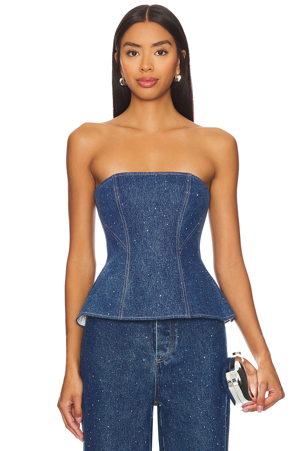 Significant Other Juno Top in Denim | REVOLVE