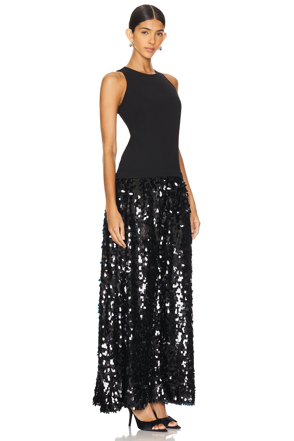 SIMONMILLER Memphis Crepe Sequin Dress in Black | REVOLVE