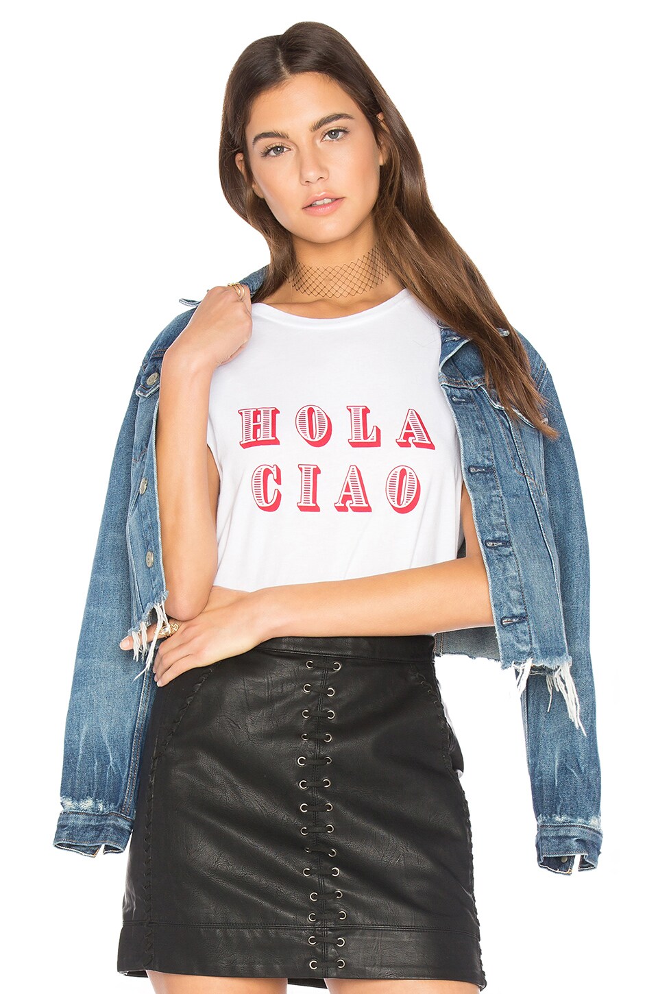 Sincerely Jules Hola Ciao Tee in White | REVOLVE