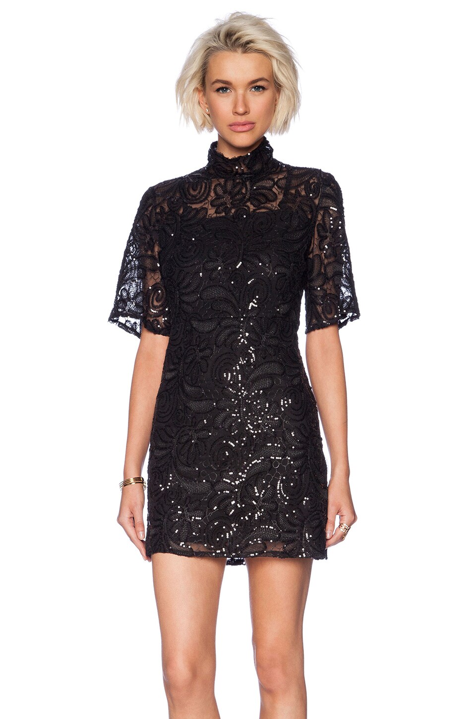 Sister Jane Dark Thorn Lace Dress in Black | REVOLVE