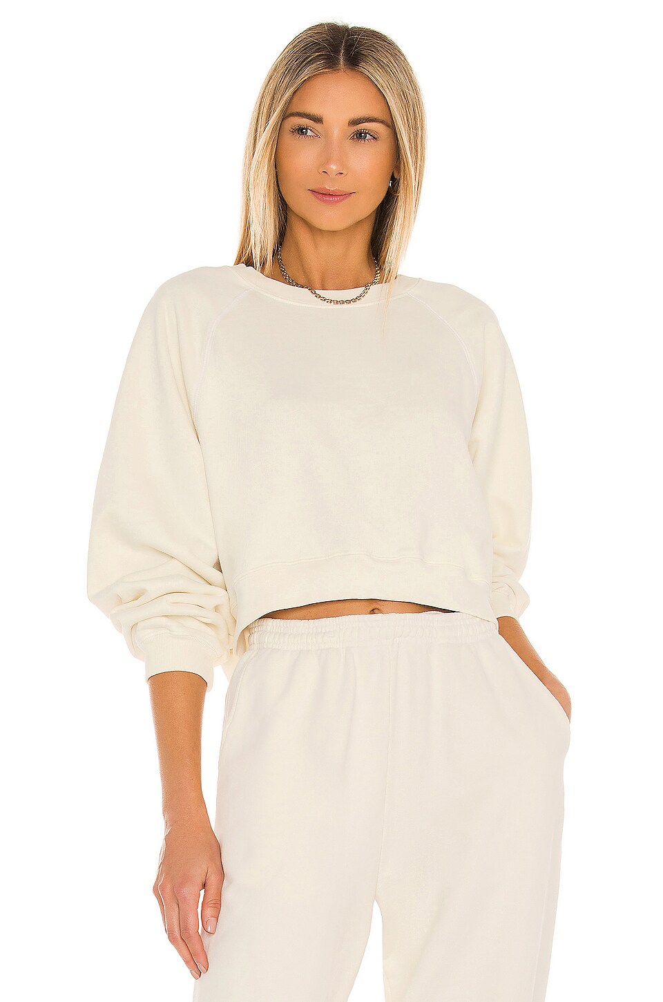 SIXTHREESEVEN The Raglan Crewneck in Butter | REVOLVE