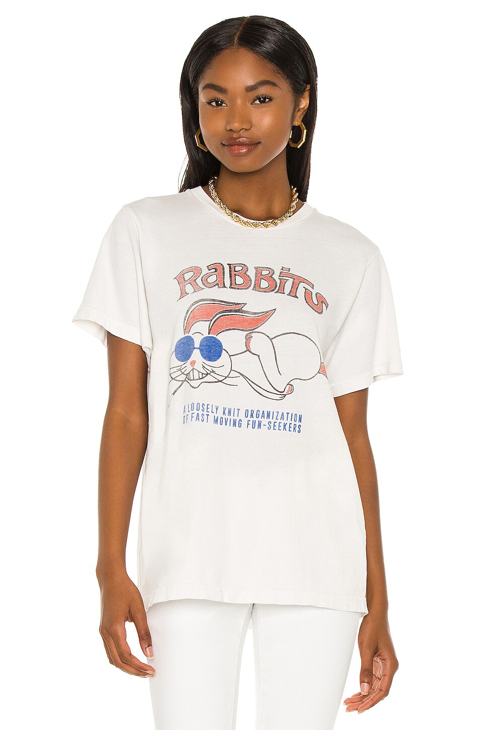SIXTHREESEVEN Vintage Graphic Tee in Rabbits | REVOLVE