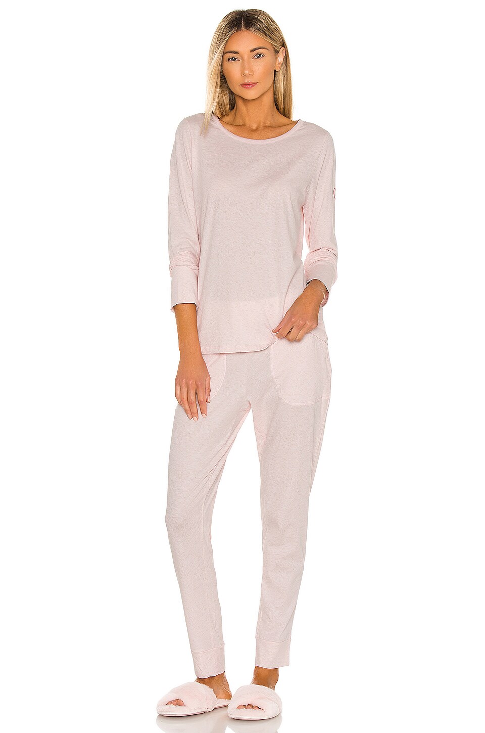 Skin Cassandra Heart Lounge Set in Heather Pink | REVOLVE
