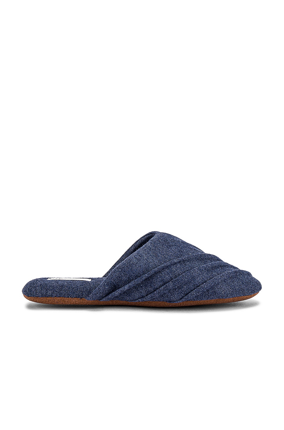 Skin Draped Slipper in Dark Denim | REVOLVE