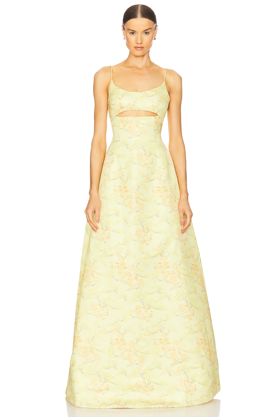 SAU LEE Marie Gown in Yellow Multi | REVOLVE