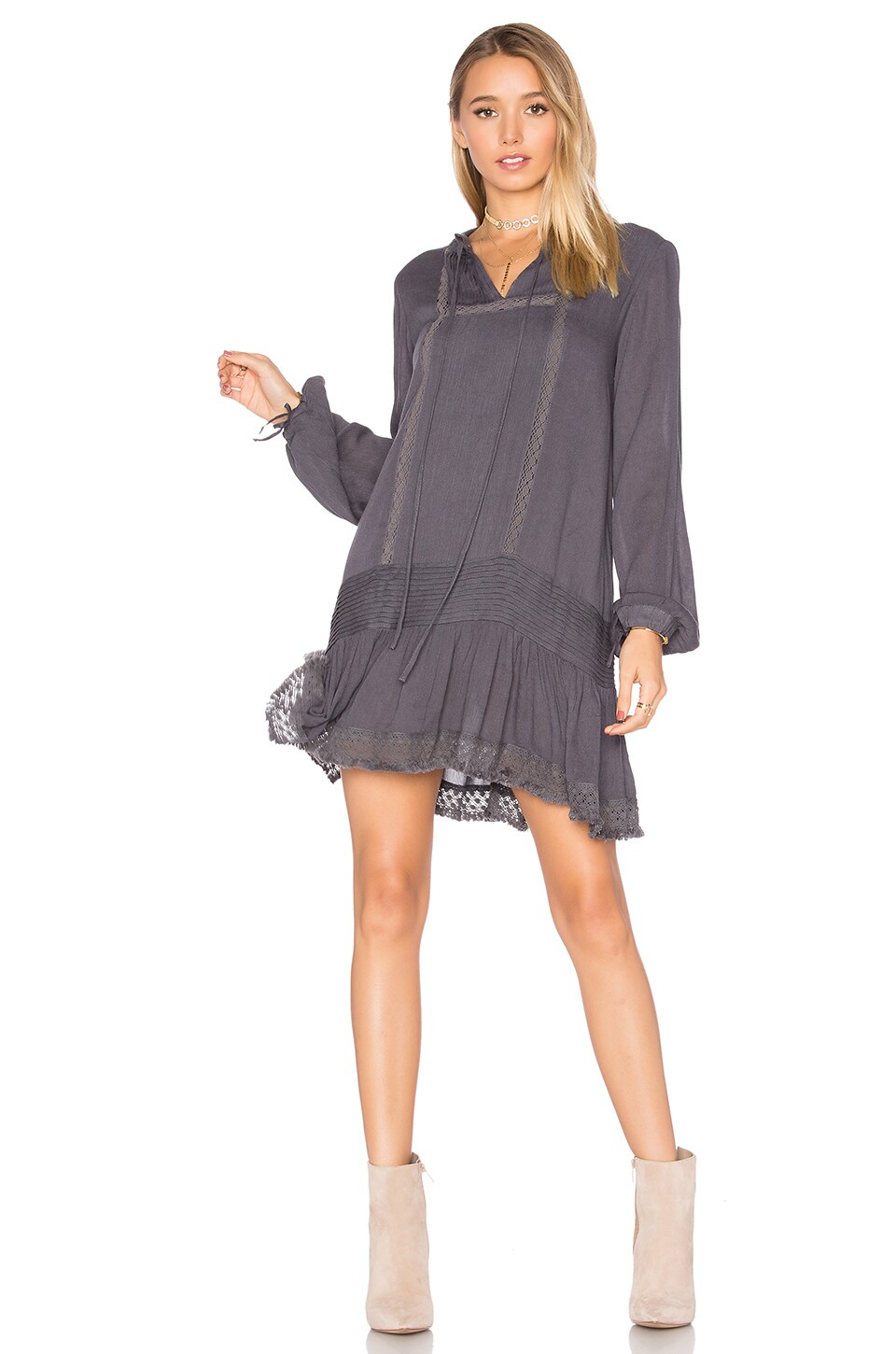 Somedays Lovin Eldora Smock Dress in Grey | REVOLVE