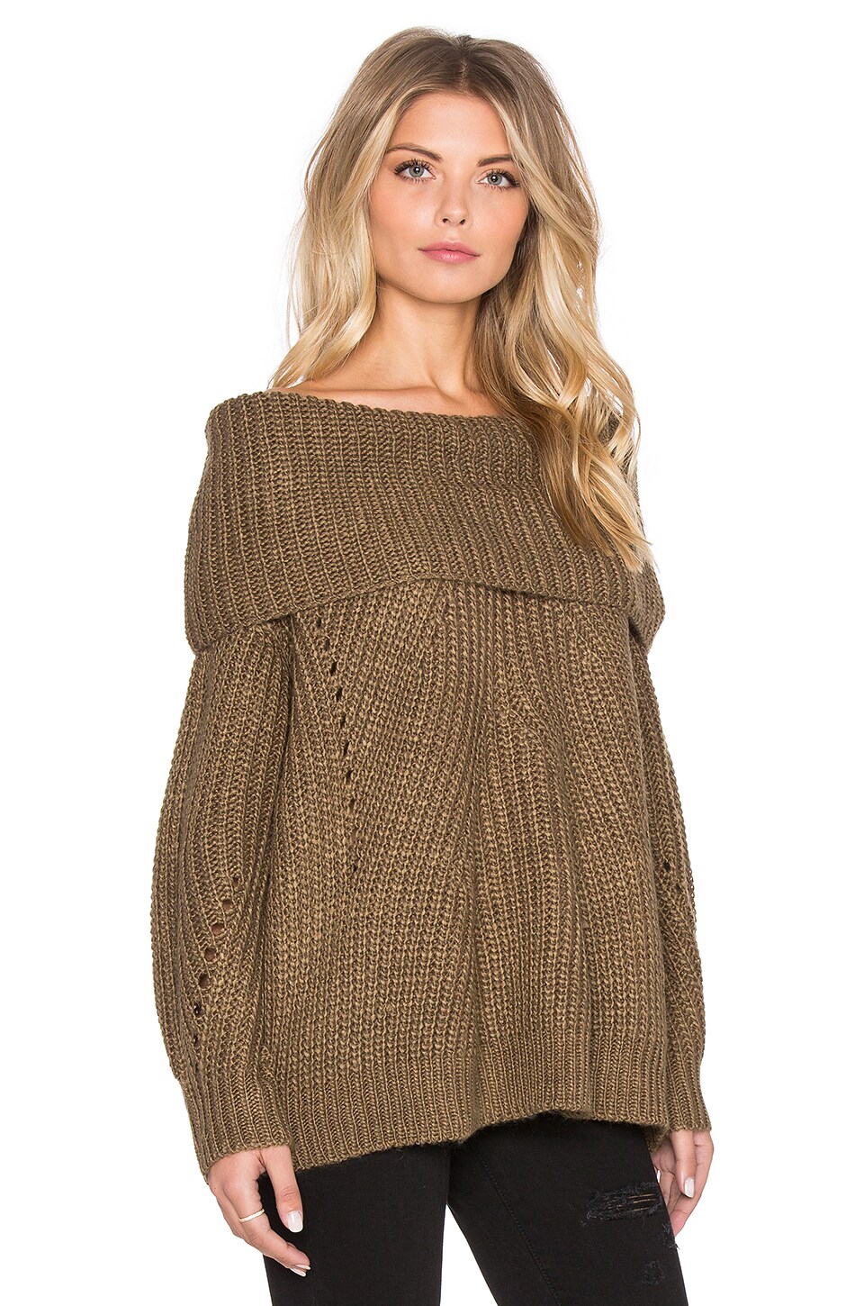Somedays Lovin Vanessa Knit Sweater in Khaki | REVOLVE