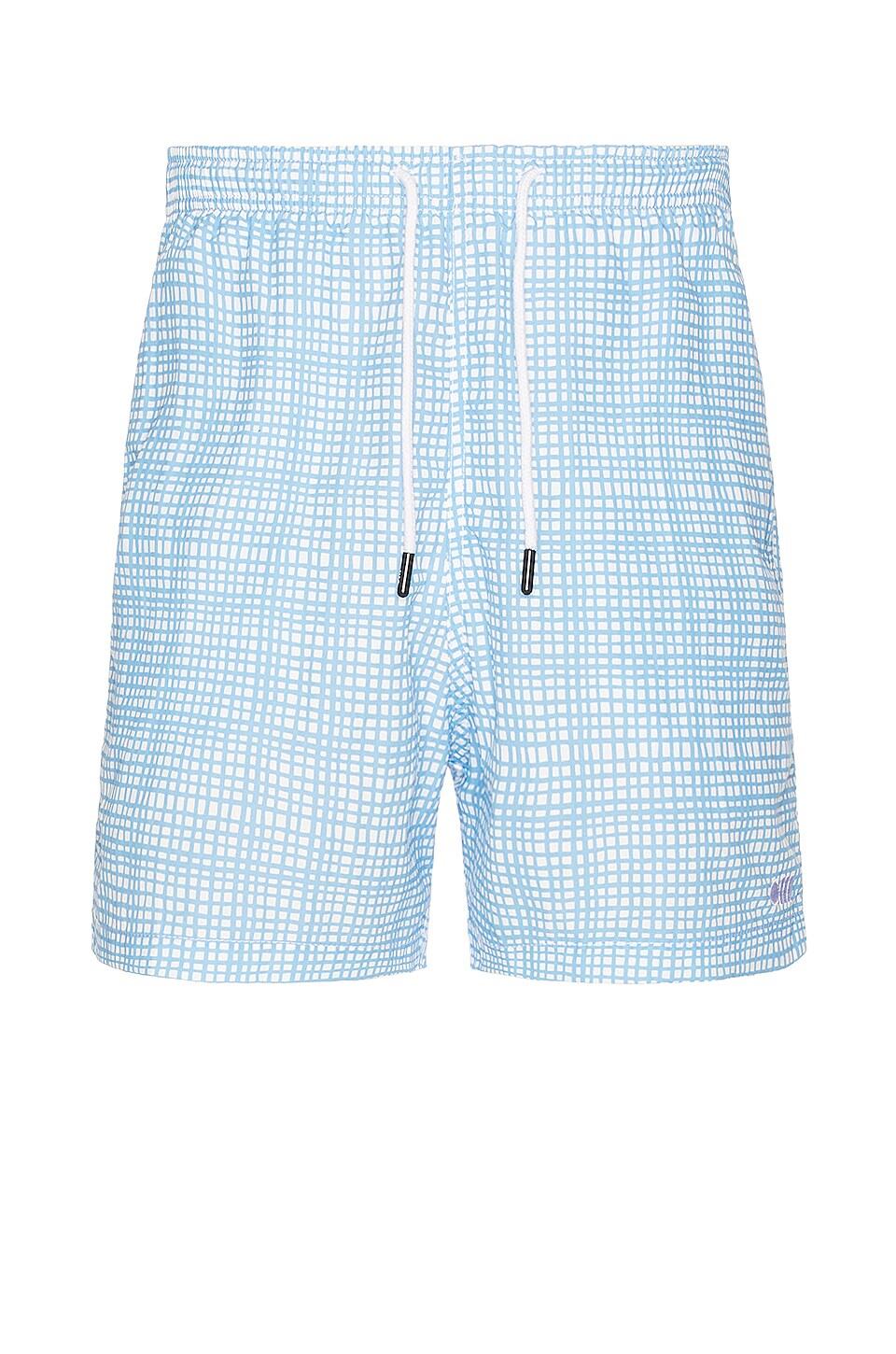 Solid & Striped The Classic Swim Shorts in Mini Grid French Blue | REVOLVE