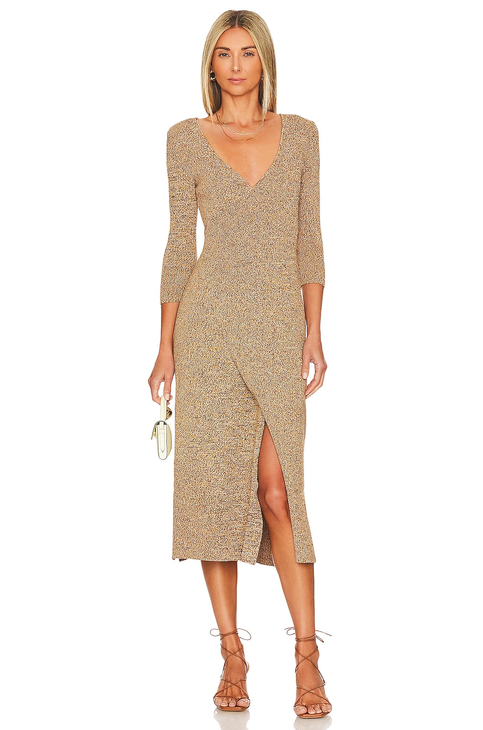 Solid & Striped The Lila Wrap Dress in Espresso, Marigold & Eggshell ...