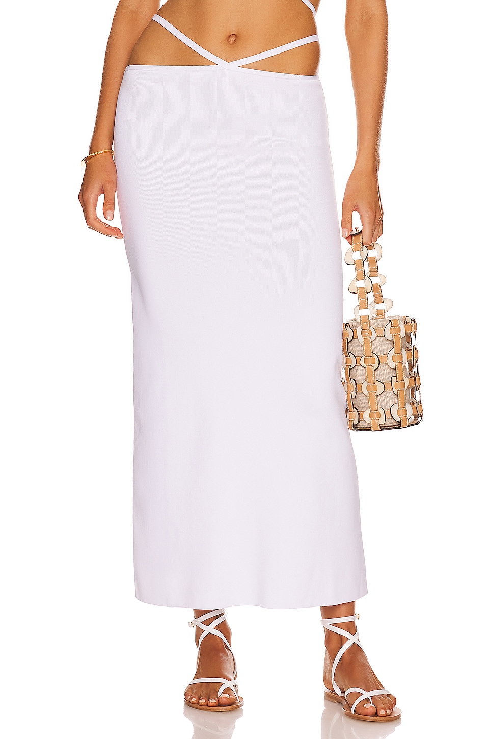 Solid & Striped The Raine Skirt in Marshmallow | REVOLVE