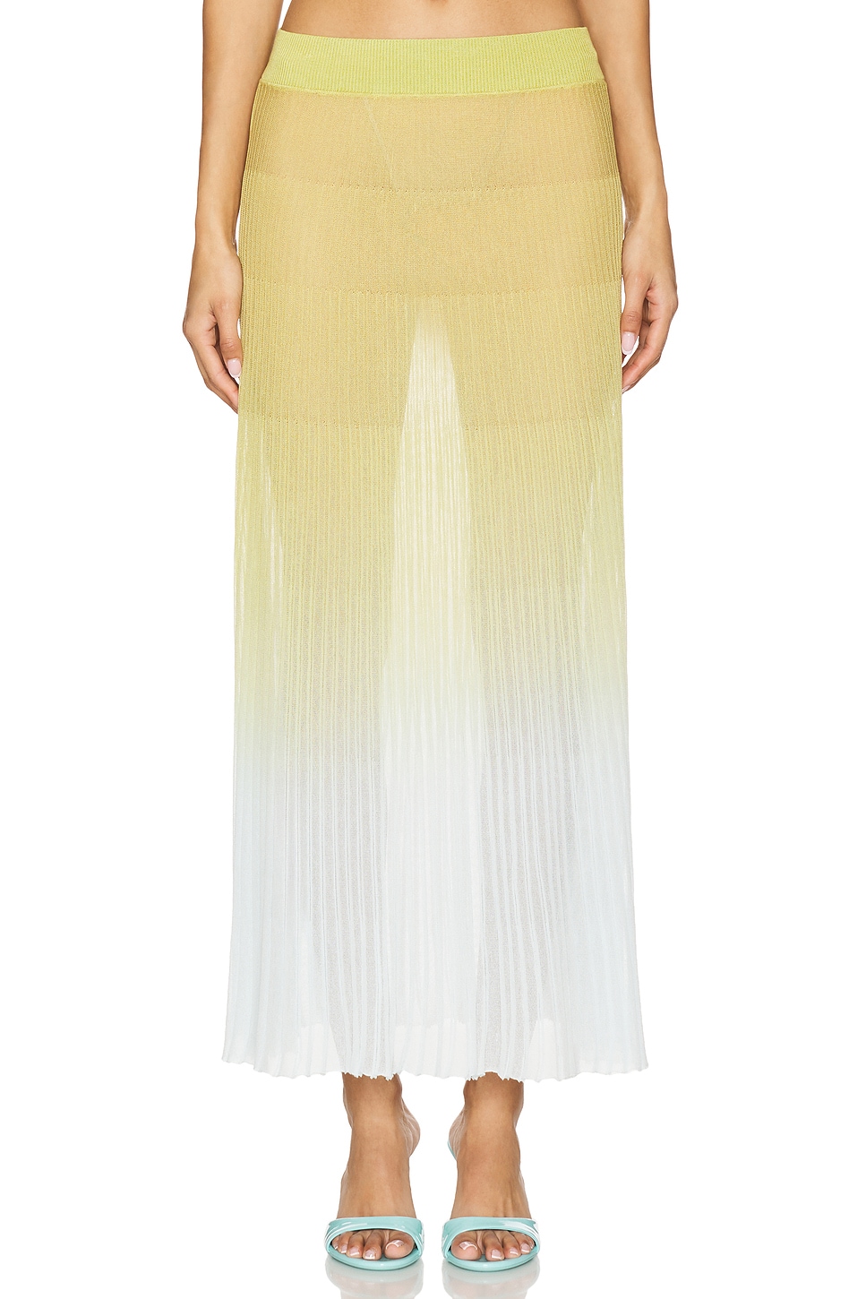 Solid & Striped Theresa Skirt in Sky & Chartreuse | REVOLVE