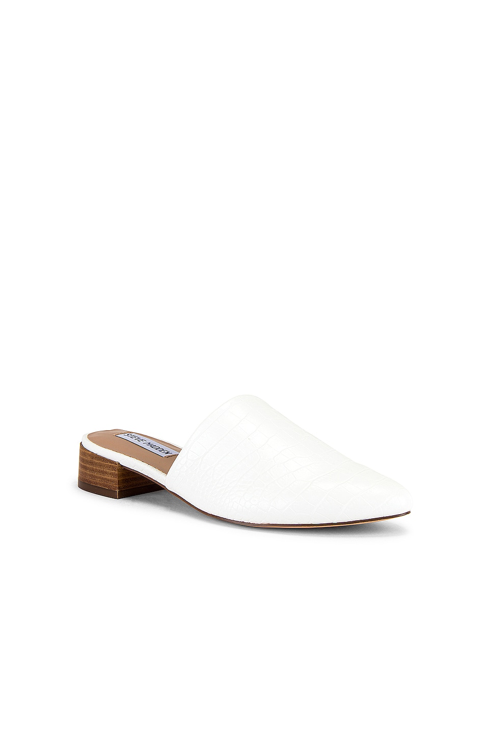 Steve Madden Cairo Flat in White Crocco | REVOLVE