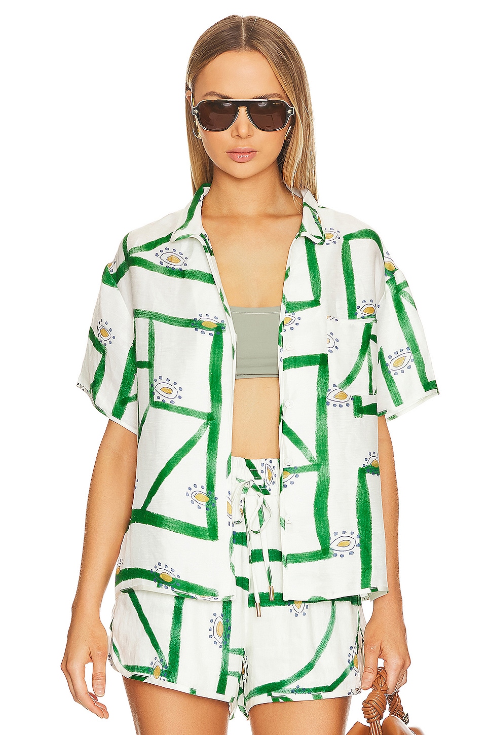 Sancia The Cosima Shirt in Sirus Grid | REVOLVE