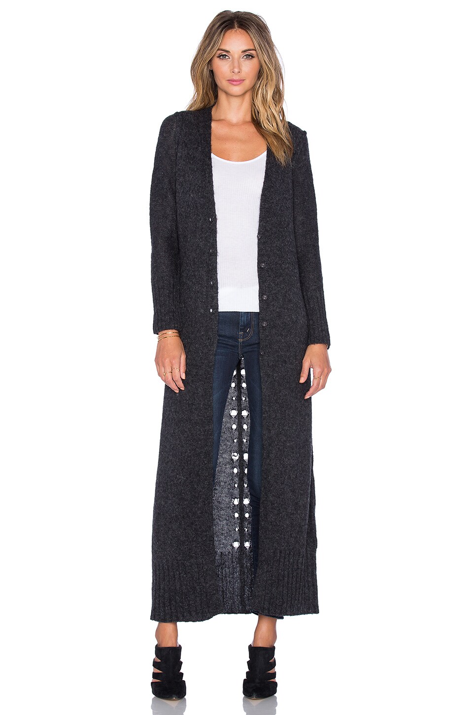 SOH Button Front Convertible Duster in Charcoal | REVOLVE