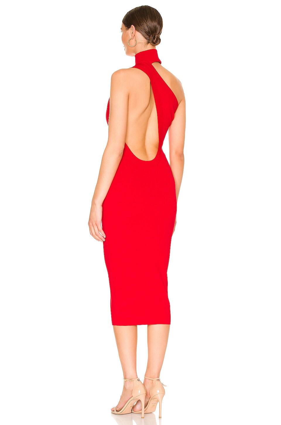 SOLACE London Aria Midi Dress in Red | REVOLVE