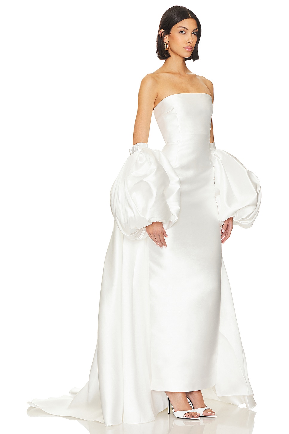 SOLACE London Lea Gown in Cream | REVOLVE