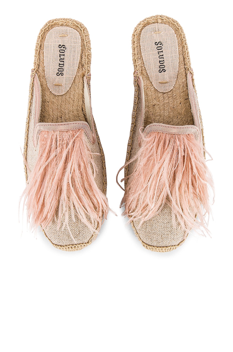 Soludos Feathers Mule in Sand | REVOLVE
