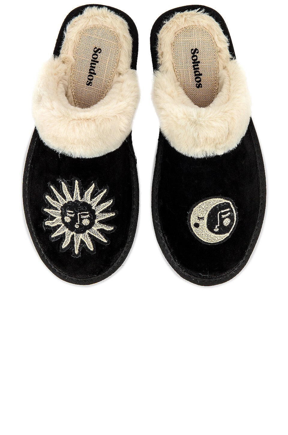 Soludos Full Moon Cozy Slipper in Black | REVOLVE