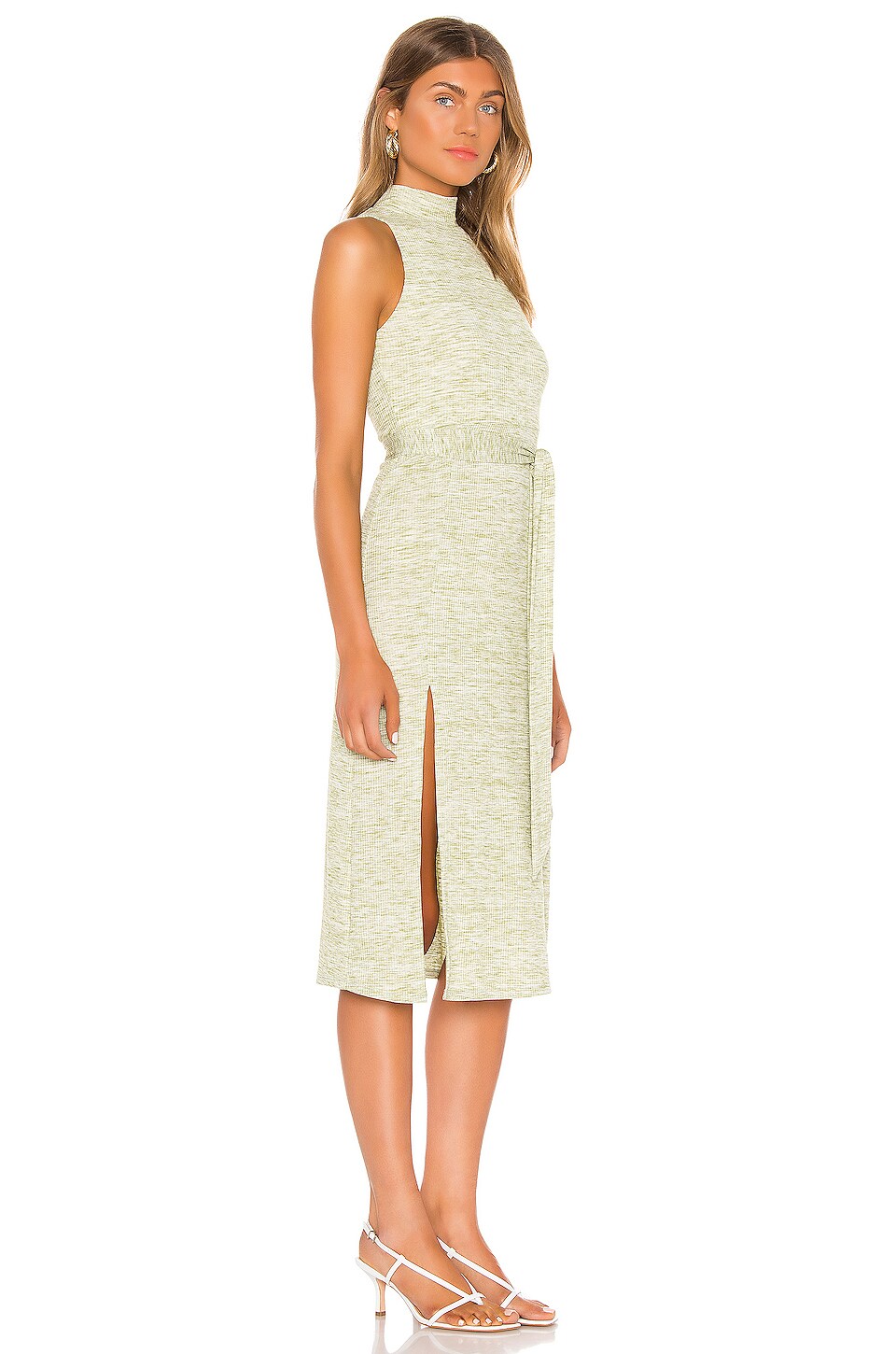 Song of Style Berna Midi Dress in Green Heather | REVOLVE