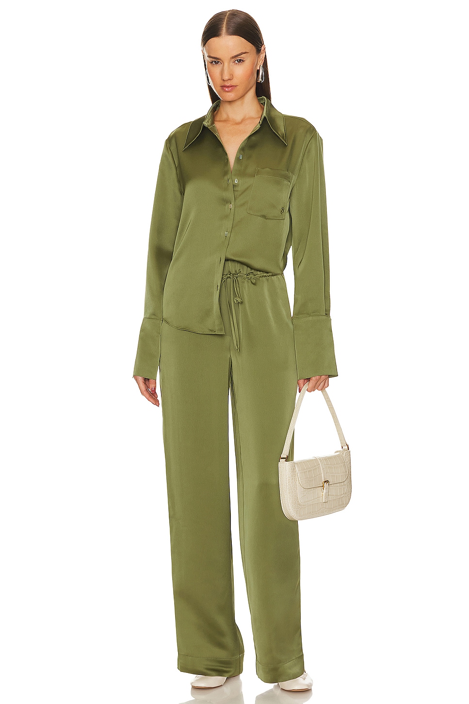 Song of Style Tito Button Down Shirt in Matcha Green | REVOLVE