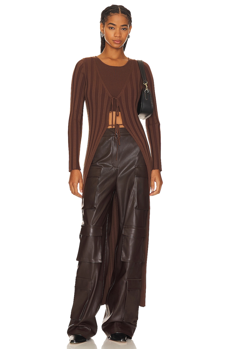 SOVERE Radiant Combo Maxi Cardi in Carob | REVOLVE