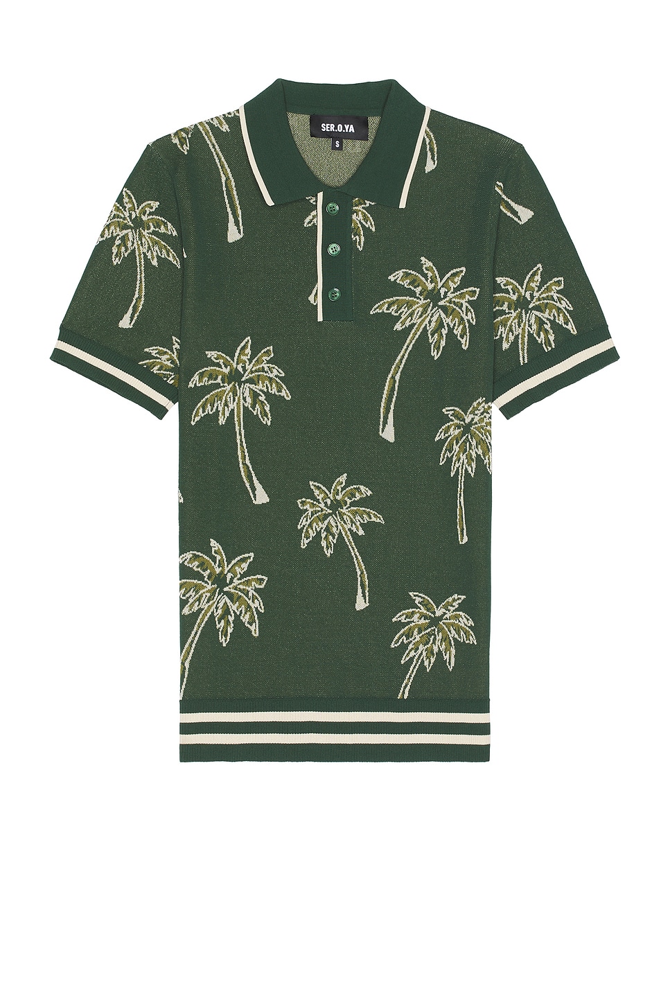SEROYA Calan Polo in Palm Tree Jacquard Green | REVOLVE