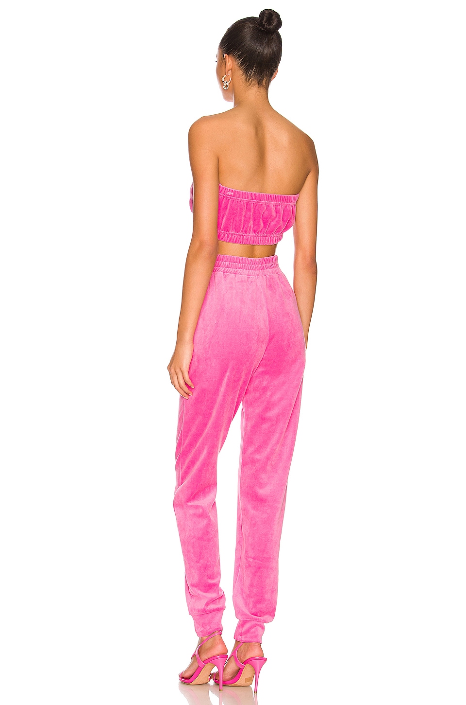 superdown Penelope Velour Pant Set in Pink | REVOLVE