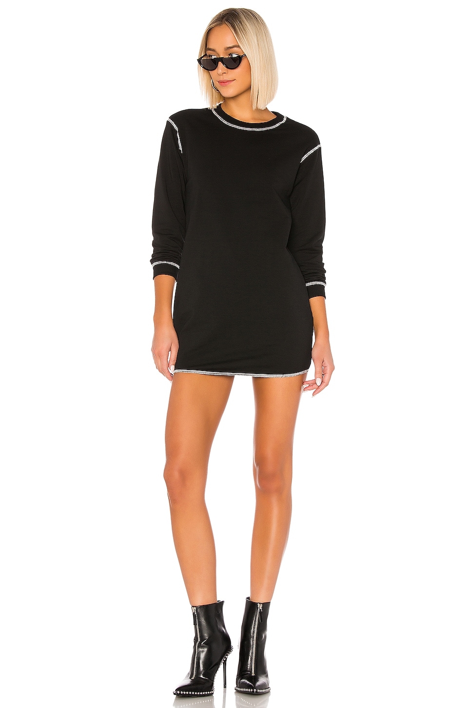 superdown Jana Sweatshirt Dress in Black | REVOLVE