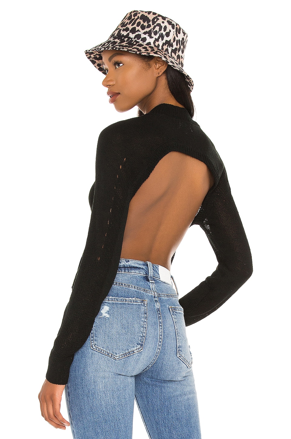 superdown Genelle Open Back Sweater in Black | REVOLVE