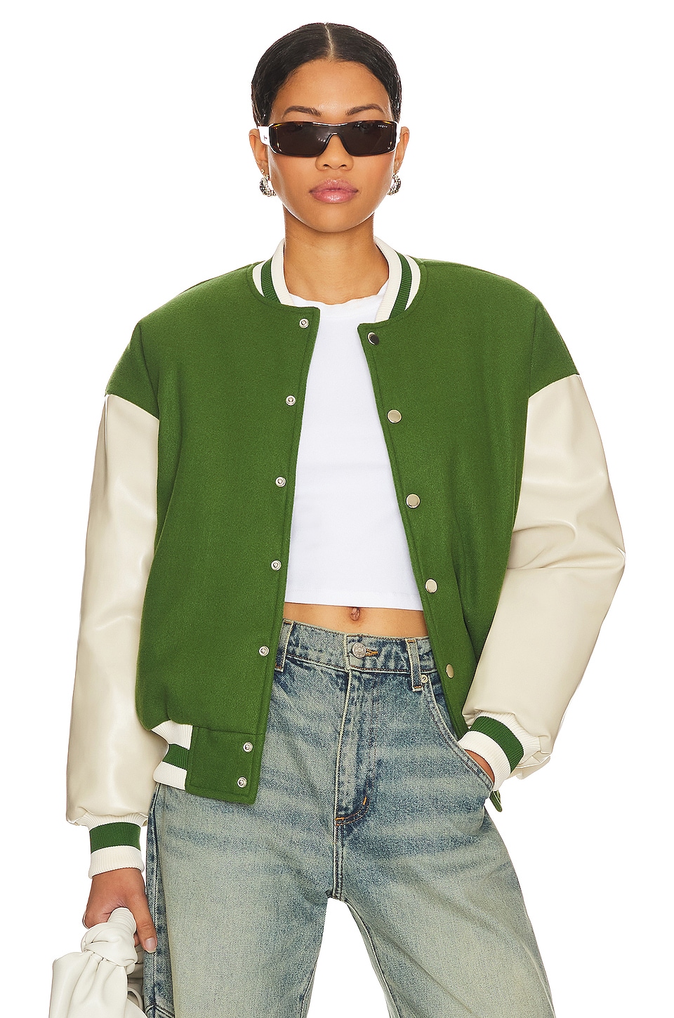 superdown Kai Varsity Jacket in Green | REVOLVE